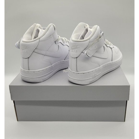 Nike | Shoes | Nike Air Force Mid Le Gs Triple White Dh2933111 | Poshmark